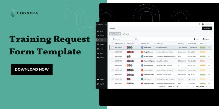 Training Request Form Template - Cognota