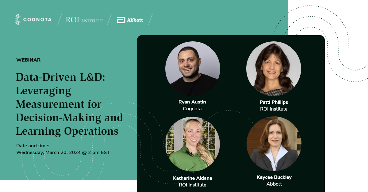[Webinar] Data-Driven L&D: Leveraging Measurement for Decision-Making ...